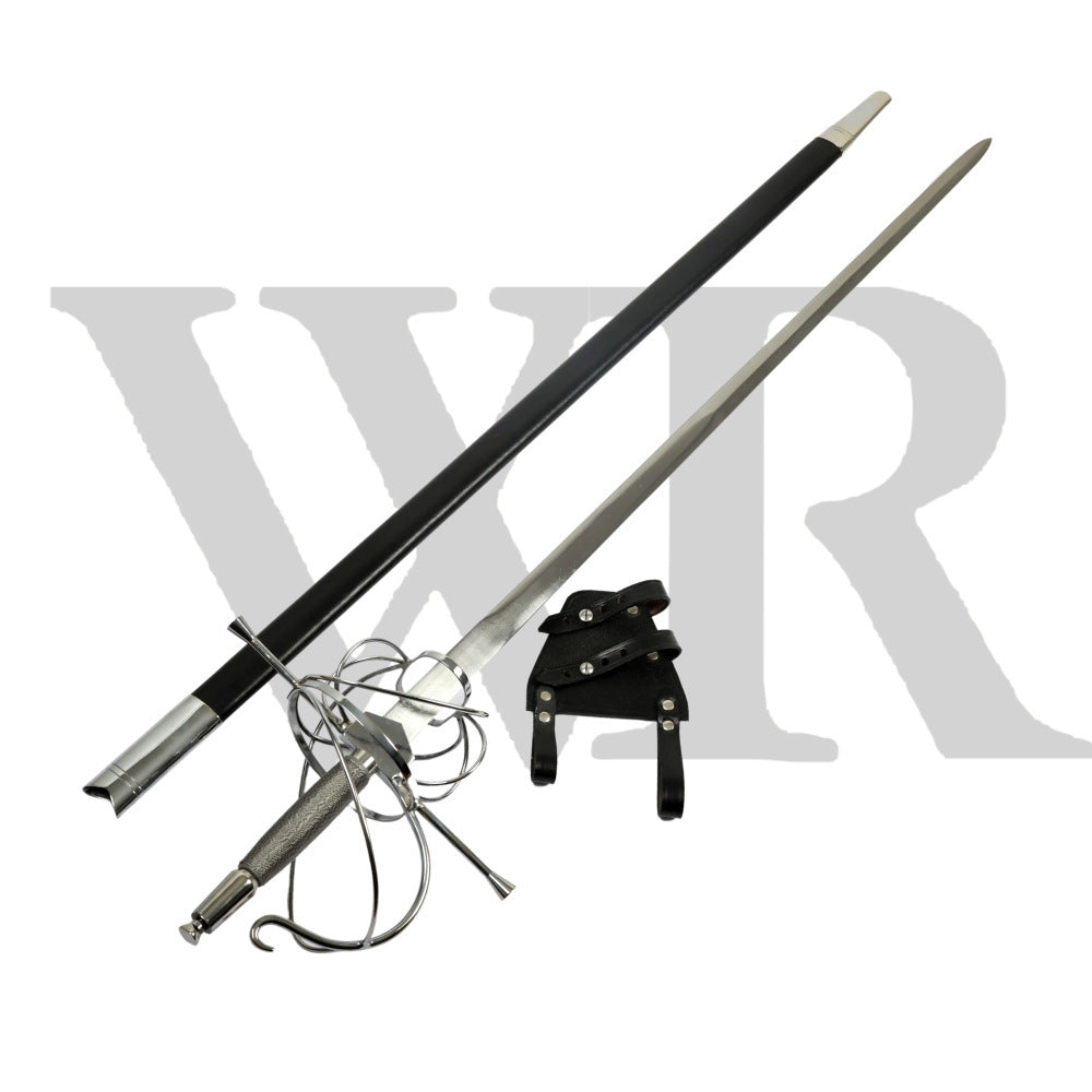 16th Century Dread Wind Swept Hilt Rapier Full Tang Tempered Battle Re ...